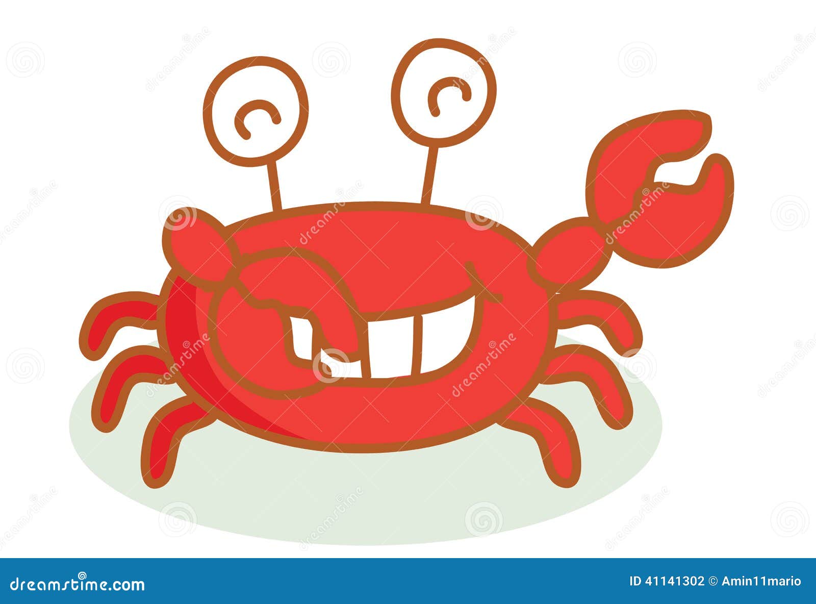 Cute crab cartoon stock illustration. Illustration of claws - 41141302