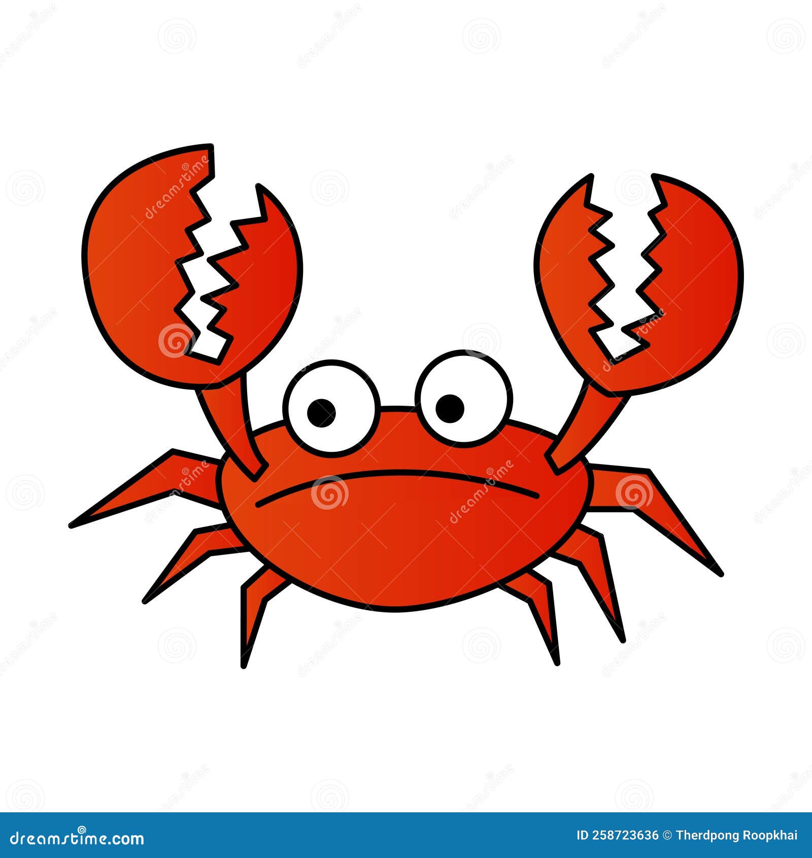 Cute of Crab on Cartoon Version Stock Vector - Illustration of mascot ...