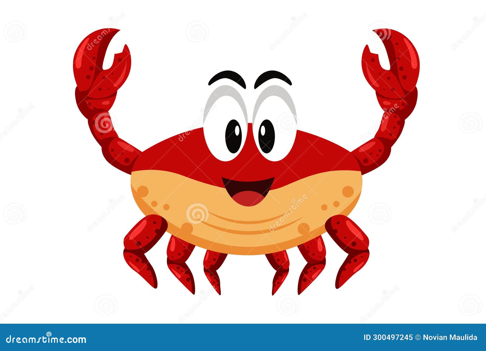 Cute Crab Character Design Illustration Stock Illustration ...