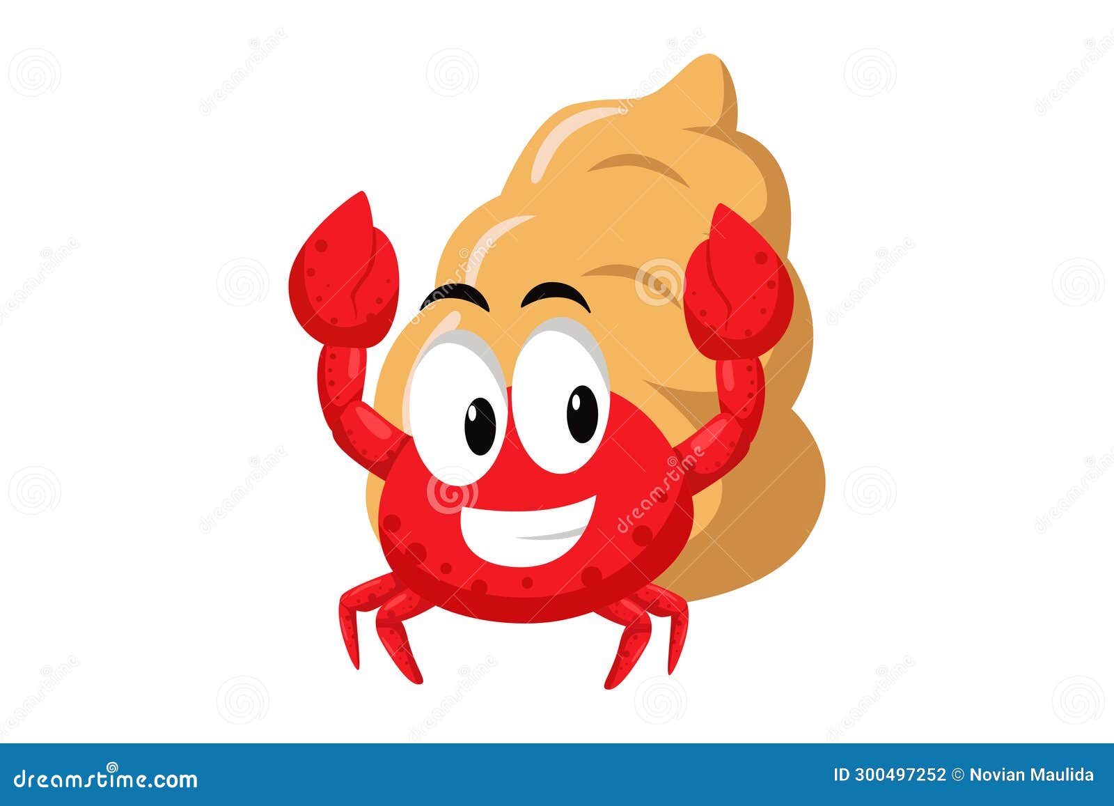 Cute Crab Character Design Illustration Stock Vector - Illustration of ...