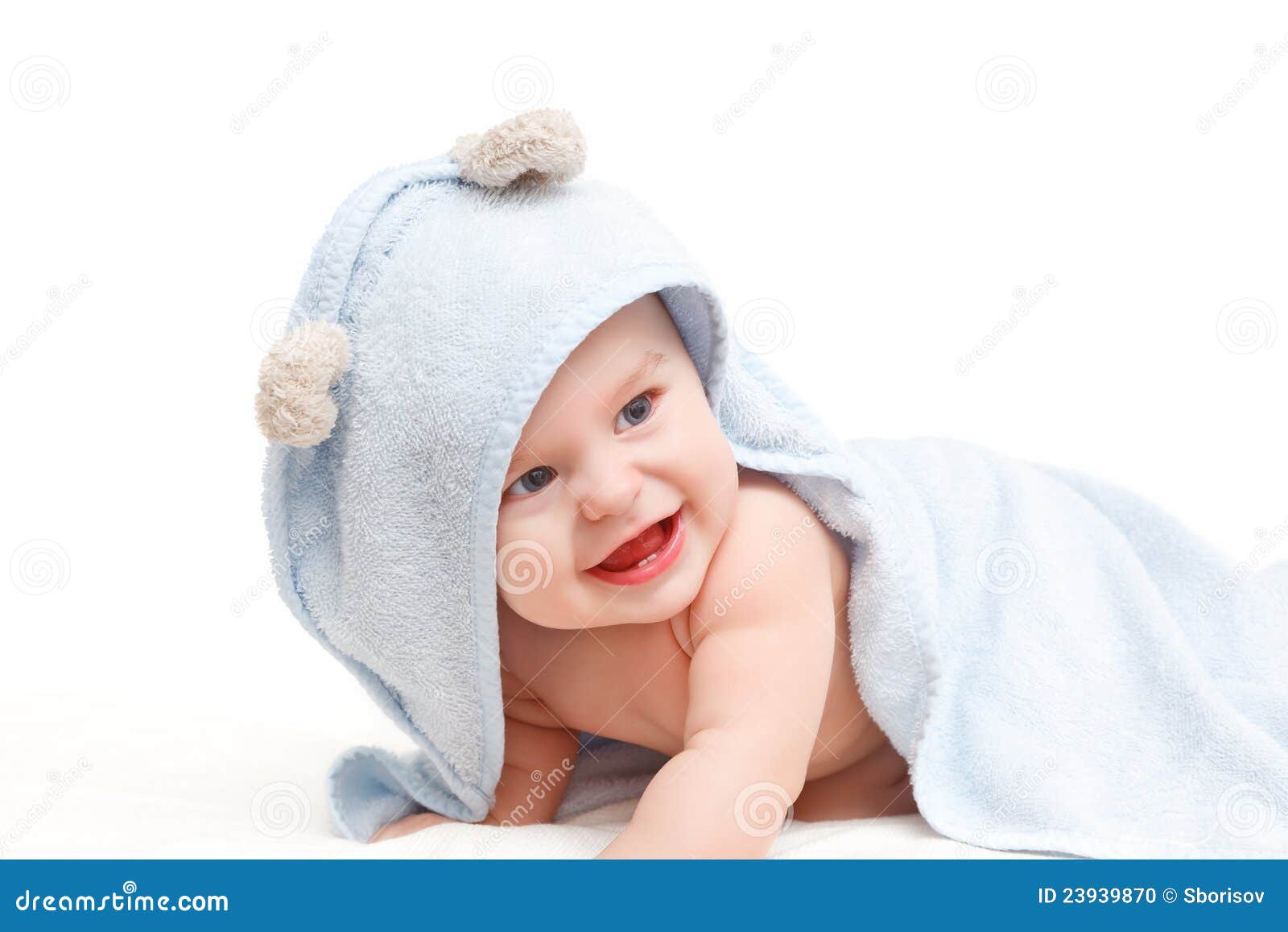 Cute crawling baby stock photo. Image of isolated, eyed - 23939870