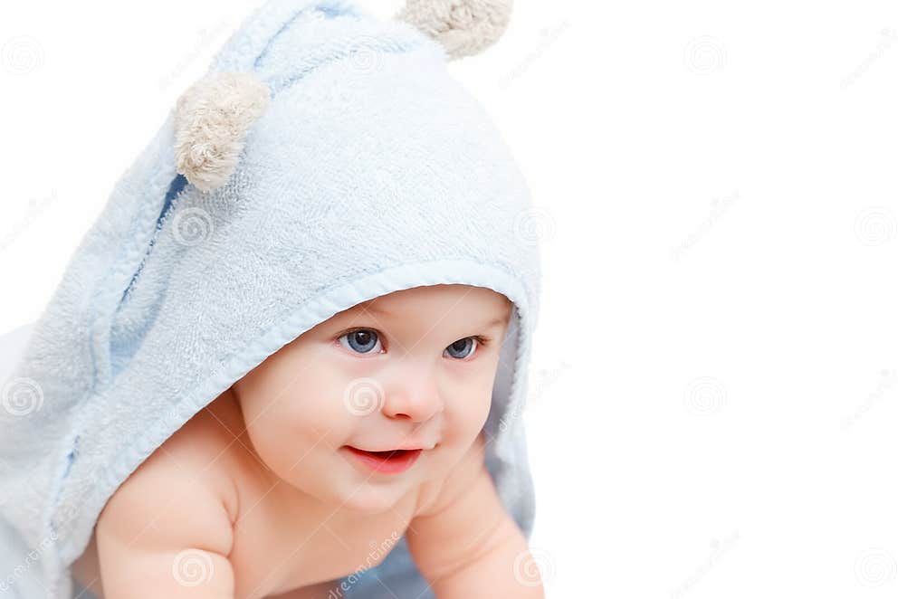 Cute crawling baby stock image. Image of funny, expression - 25598677