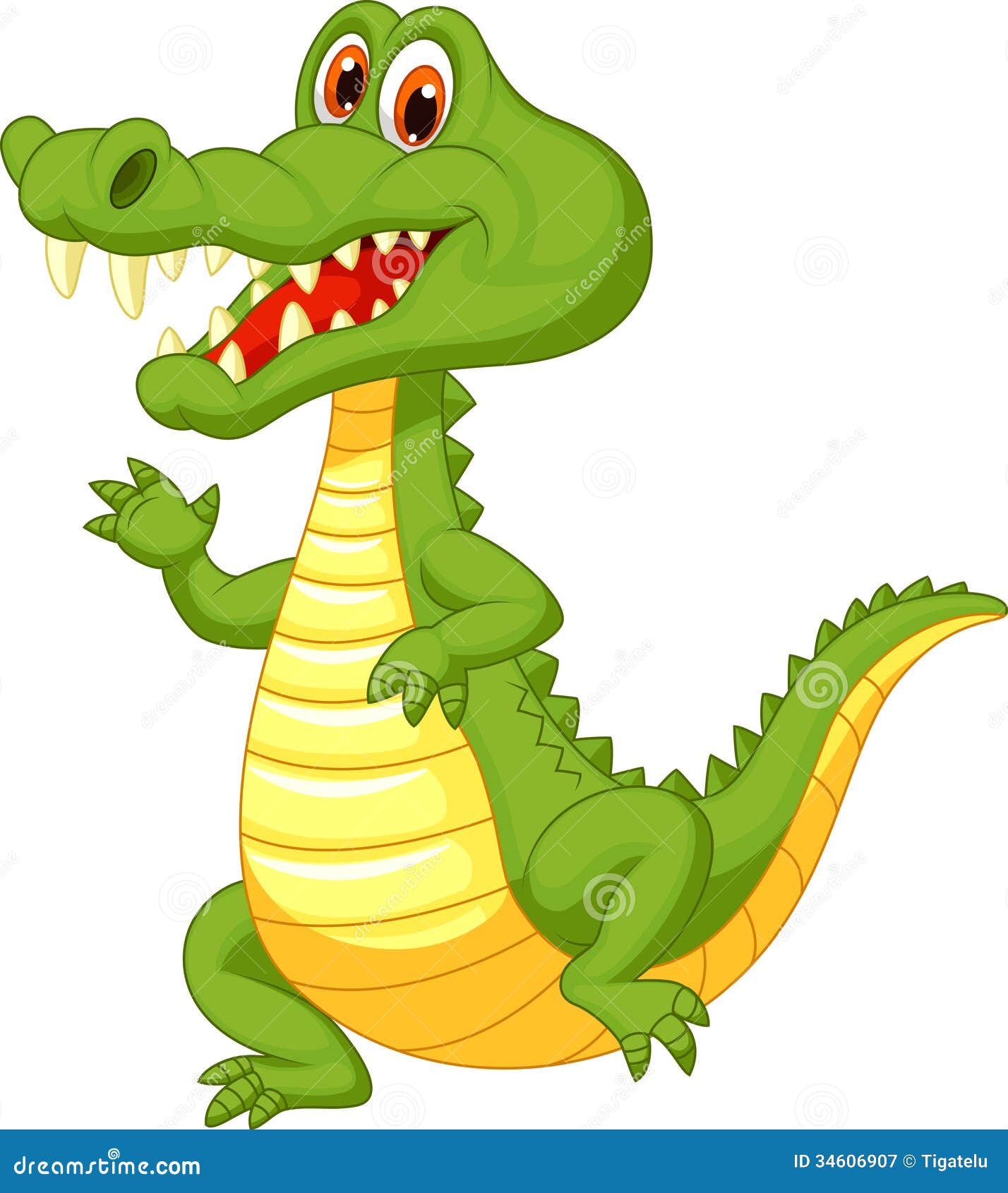 Cute crocodile cartoon stock vector. Illustration of mascot - 34606907