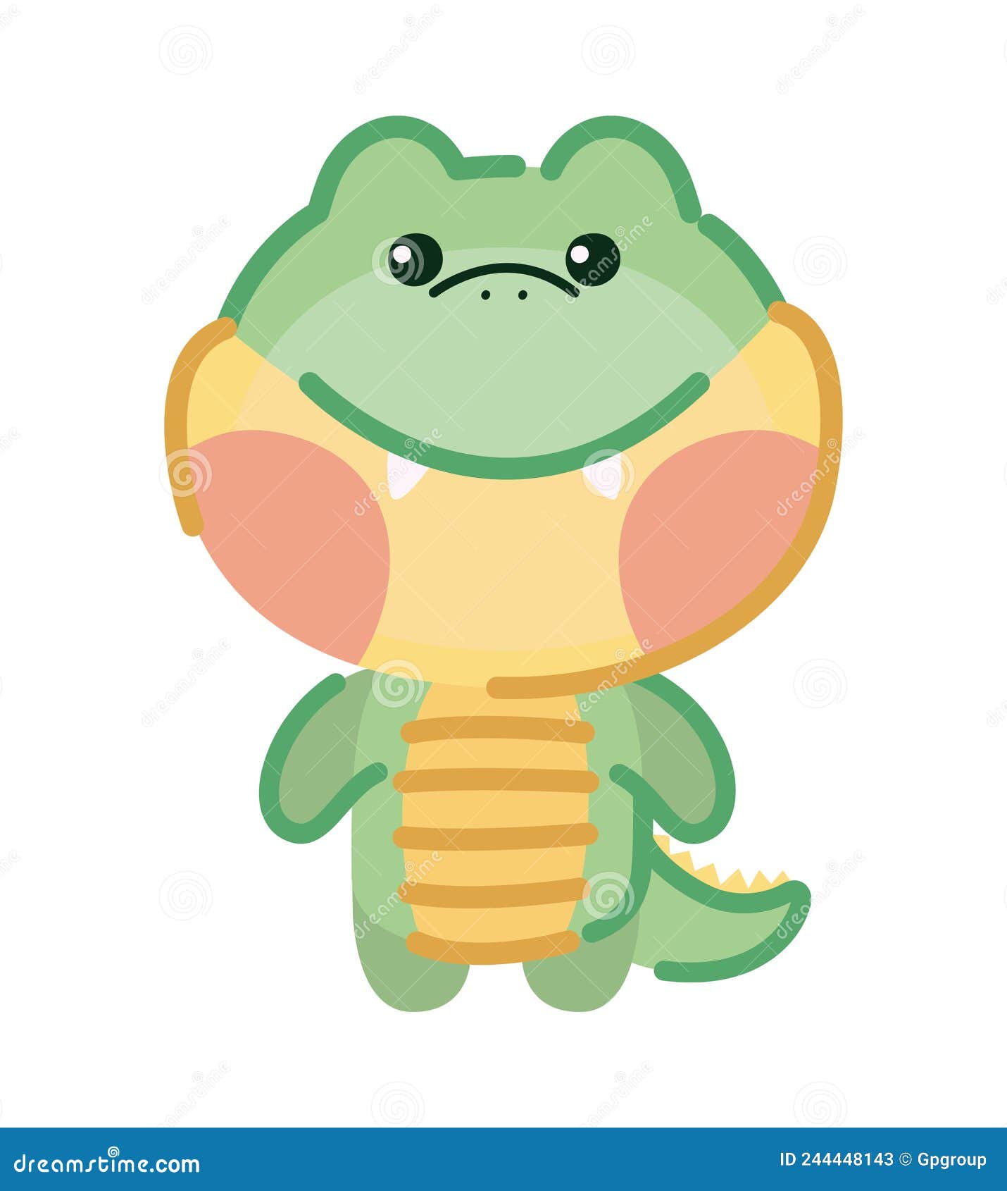 Cute crocodile design stock vector. Illustration of reptile - 244448143