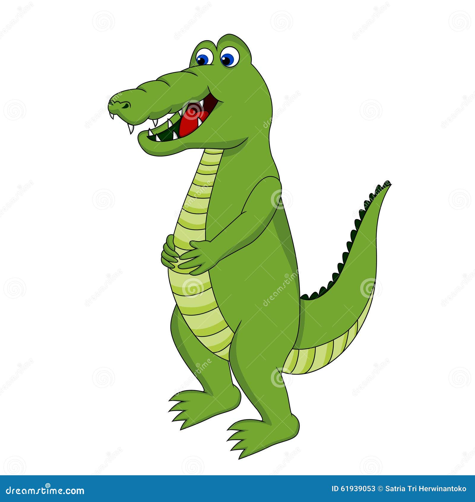 Cute Crocodile Hold His Stomach Stock Vector - Illustration of hold ...