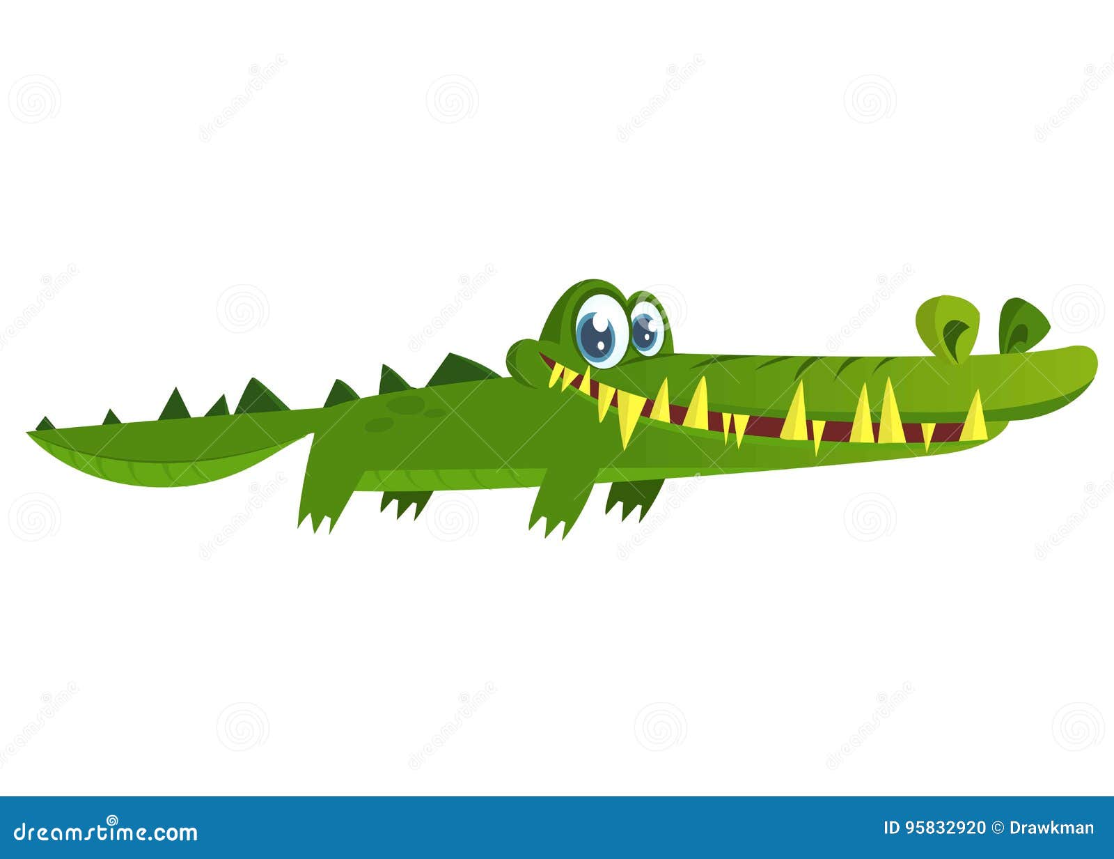 Cute Crocodile. Vector Character Illustration Isolated. Stock Vector ...