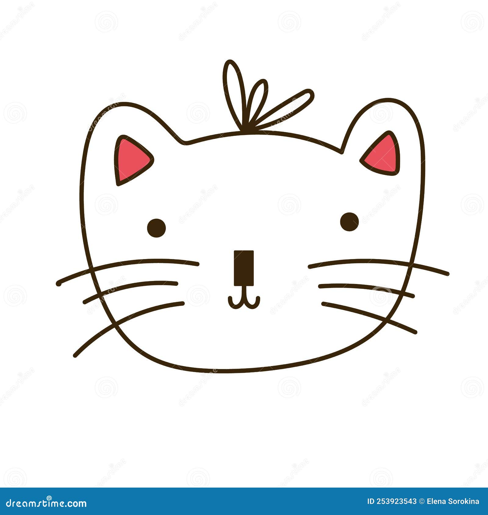 Cute crown hand-drawn stock vector. Illustration of draw - 253923543