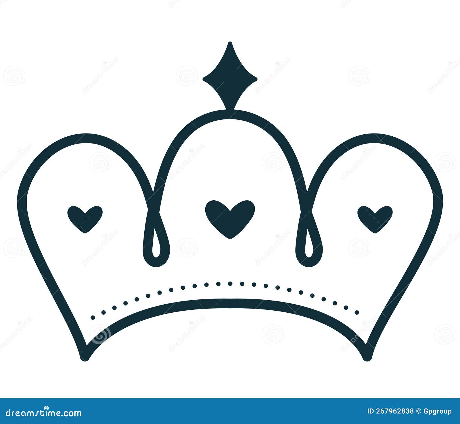 Cute crown illustration stock vector. Illustration of design - 267962838