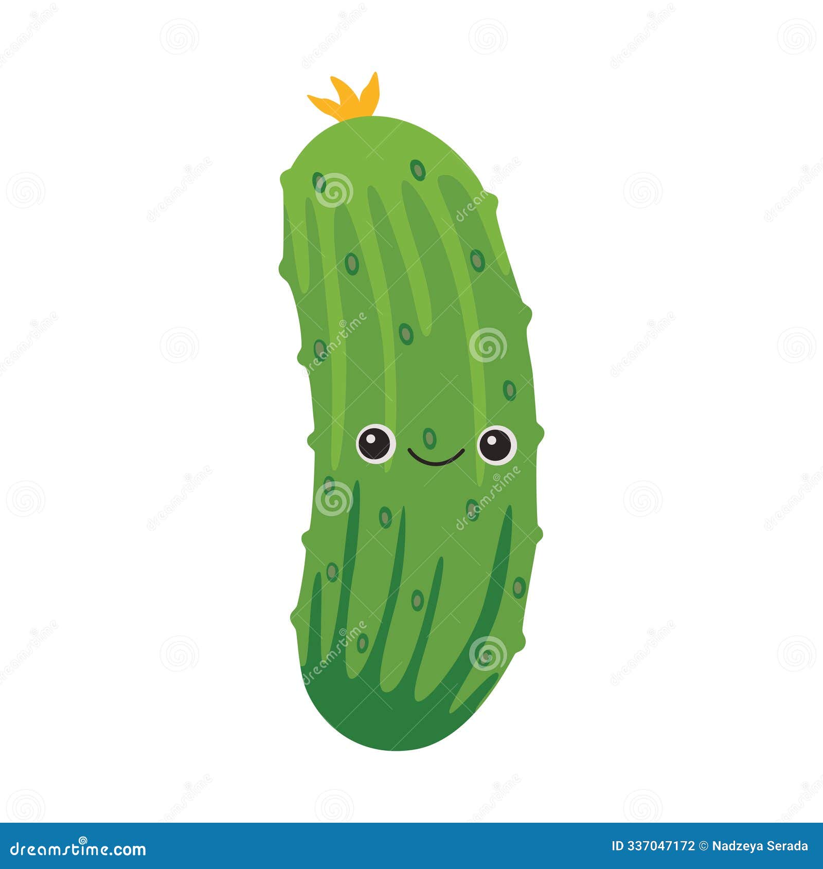 Cute Cucumber Characters With Emoticon Faces Cartoon Vector ...