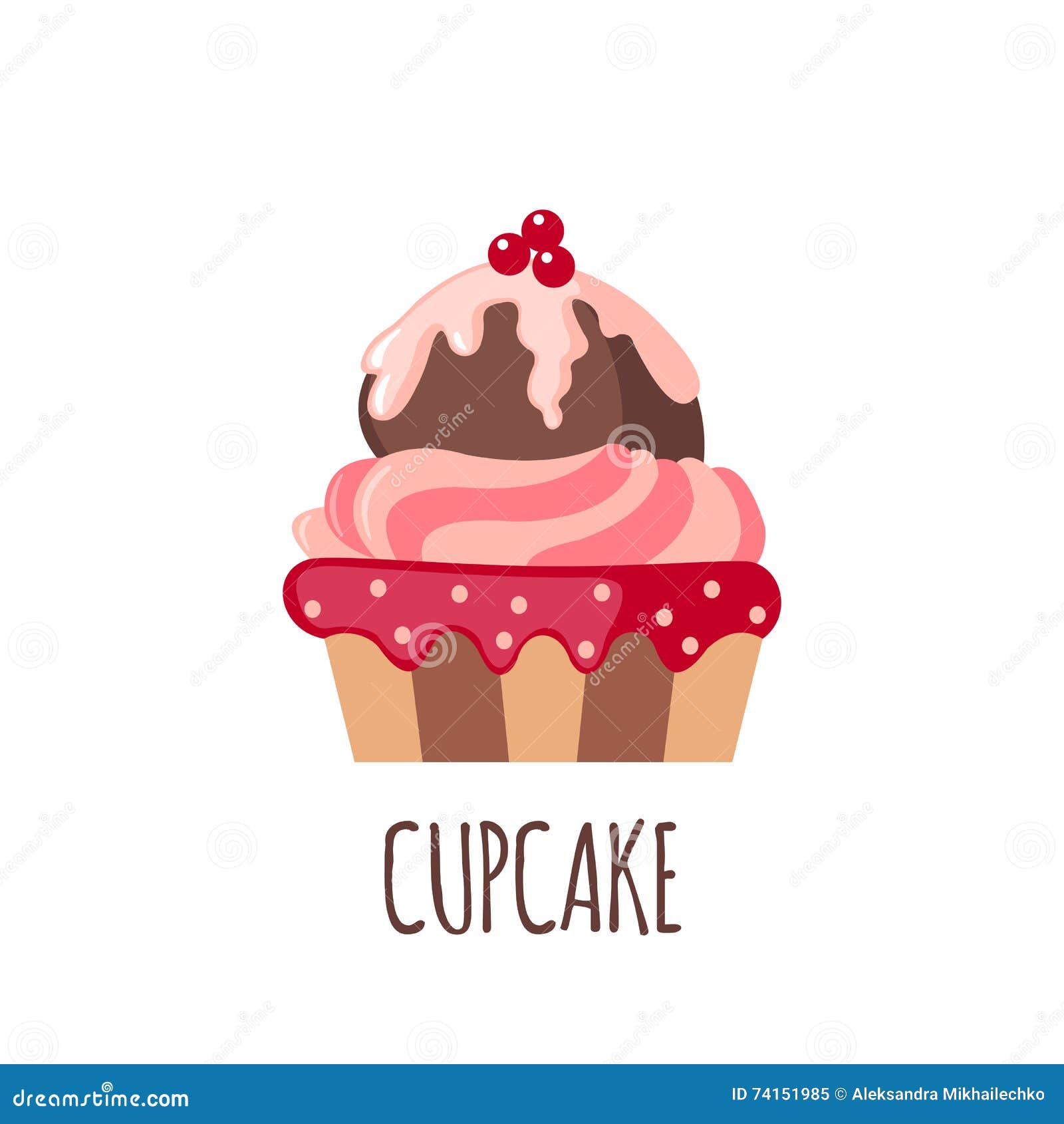Cupcake Icon Silhouette Black Flat Style Isolated Vector ...