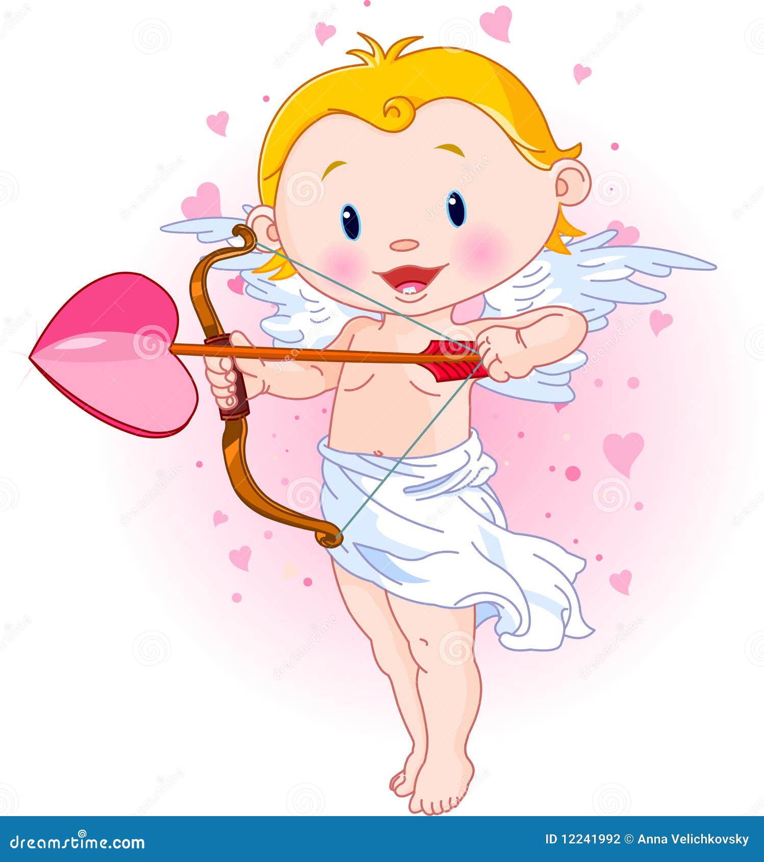 Cute Cupid stock vector. Illustration of cherub, wings - 12241992