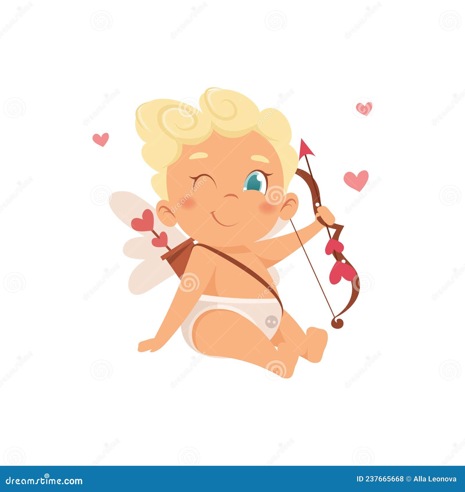 Cute Cupid Character. Amur Babies. Vector Characters. Stock Vector ...
