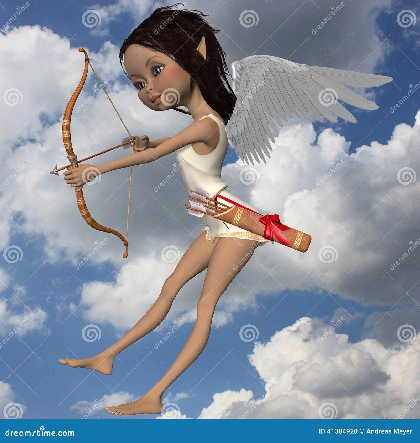 Cute Cupid stock illustration. Illustration of birth - 41304920
