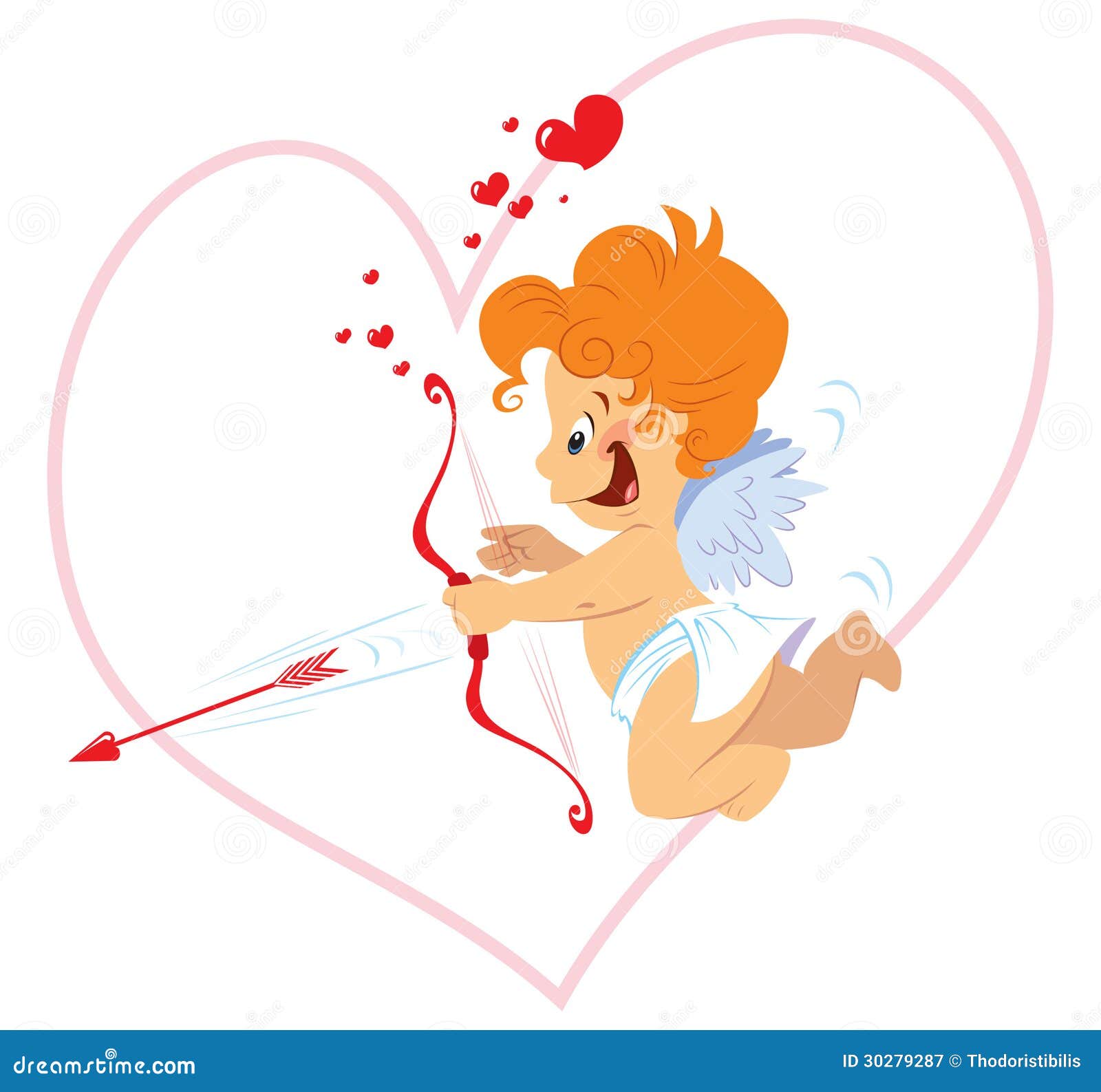 Cupid with bow stock vector. Illustration of eros, graphic - 30279287