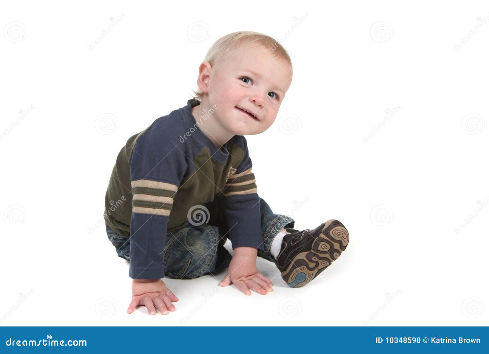 Cute Curious Little Baby Boy Looking Around Stock Photo - Image of baby ...