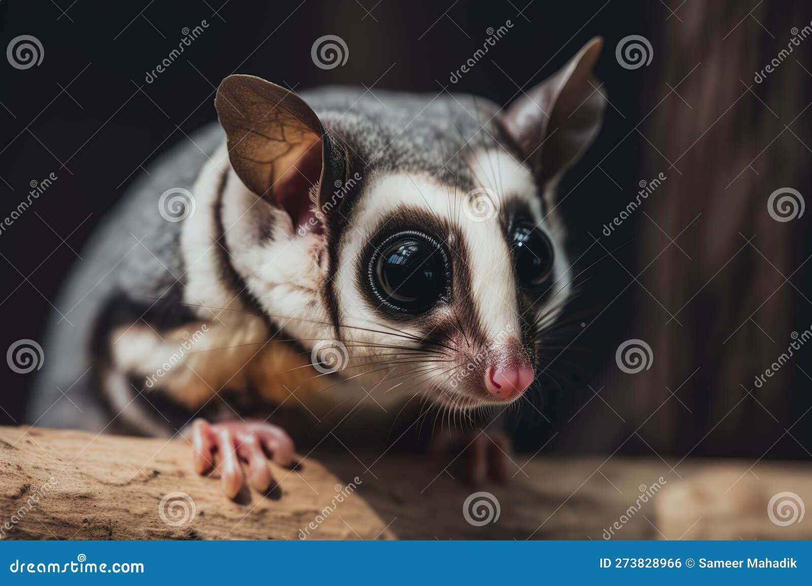 A Cute and Curious Sugar Glider Climbing and Gliding - this Sugar ...