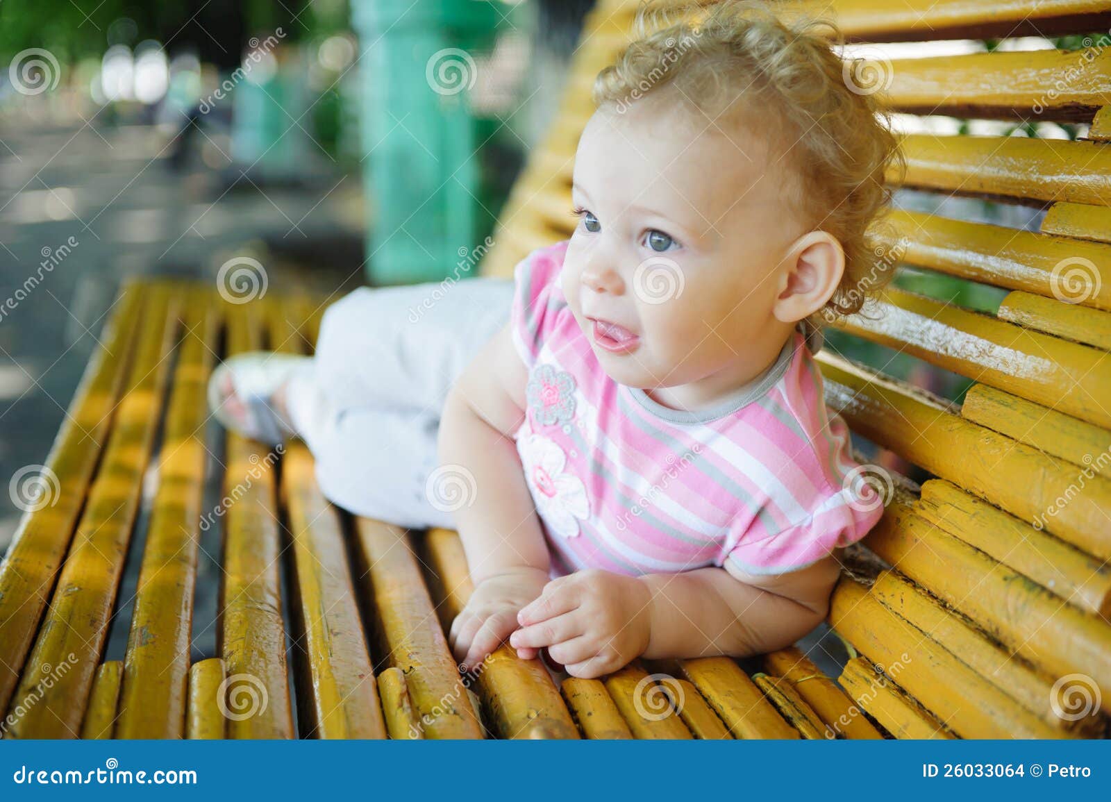 Girl On Bench Stock Photo | CartoonDealer.com #42881310