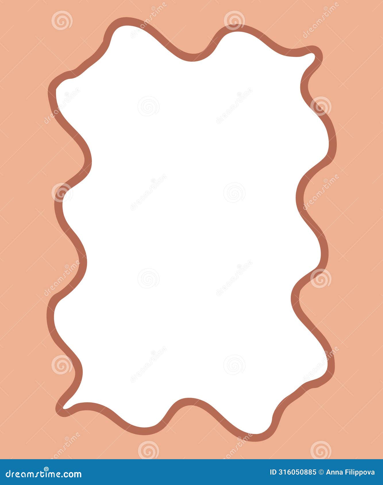 Cute Curved Frame Box. Geometric Abstract Background Stock Vector ...