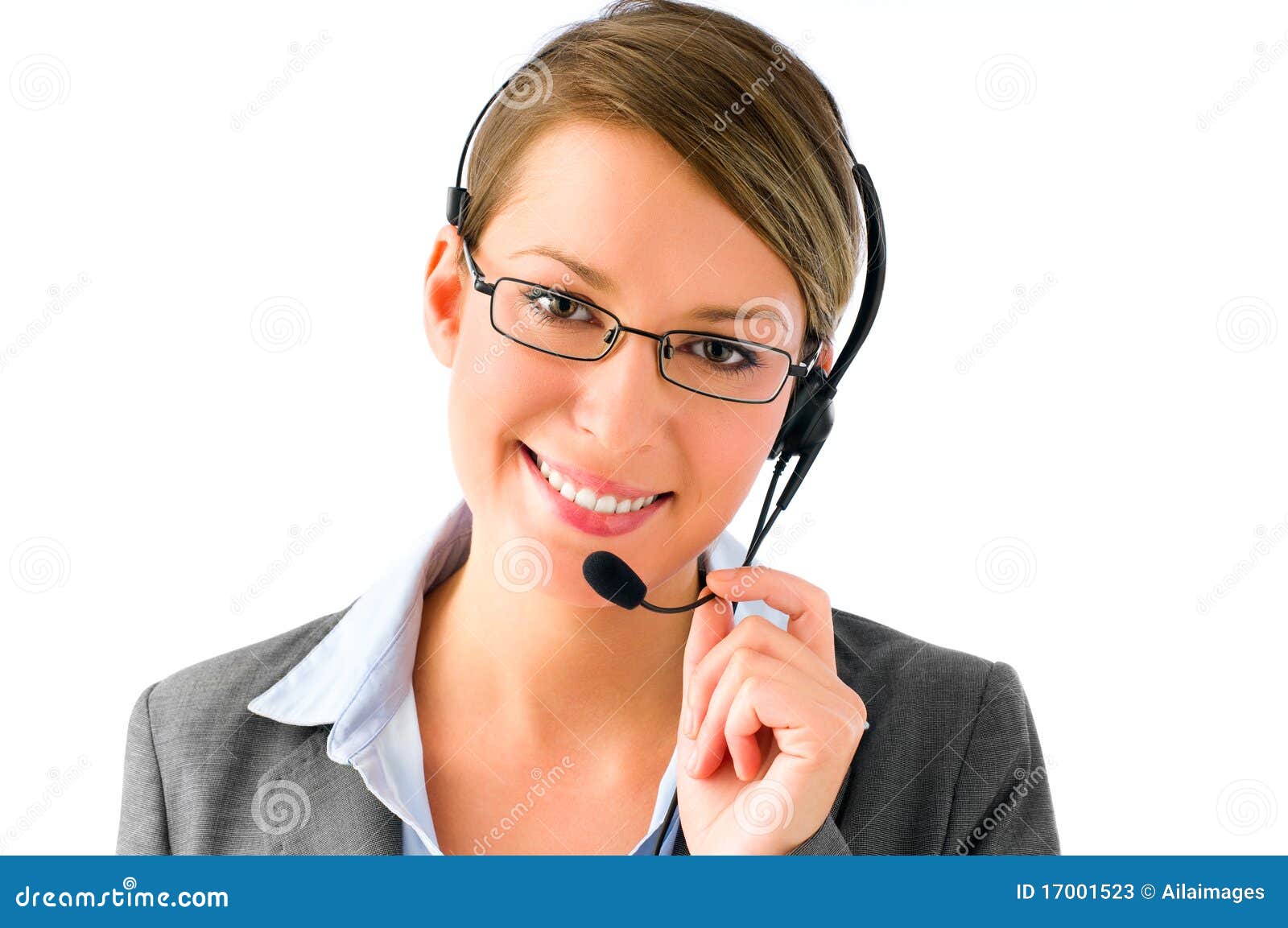 Cute Customer Service Agent Stock Image - Image of cute, confidence ...