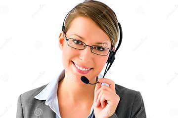 Cute Customer Service Agent Stock Image - Image of cute, confidence ...