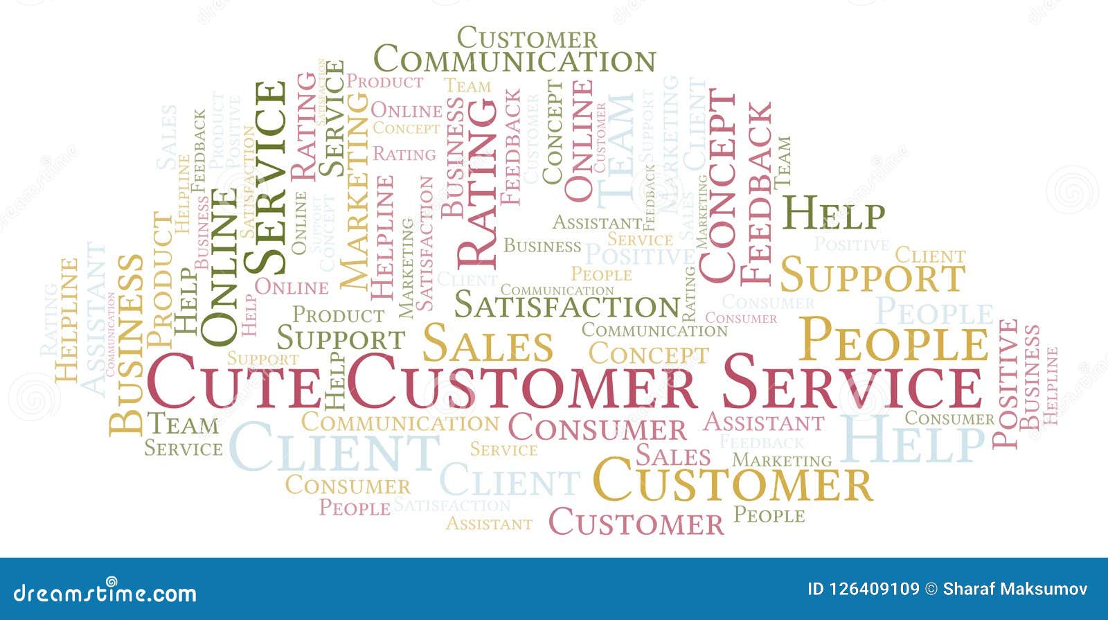 Cute Customer Service Word Cloud. Stock Illustration - Illustration of ...