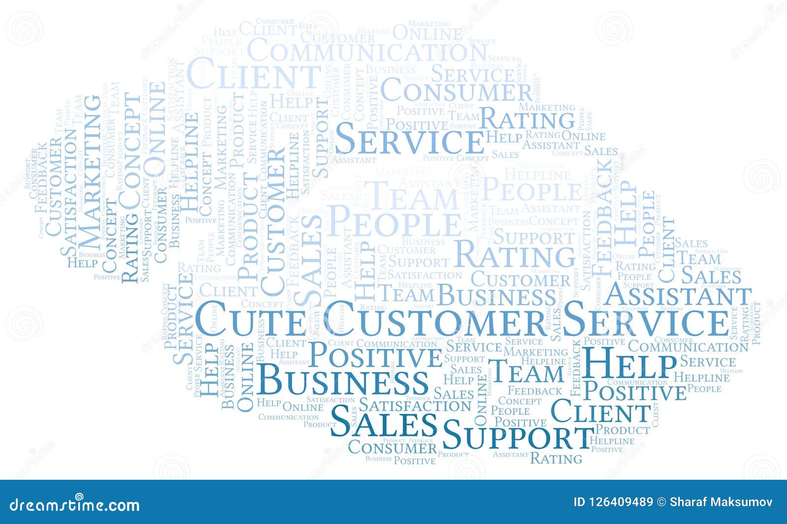 Cute Customer Service Word Cloud. Stock Illustration - Illustration of ...