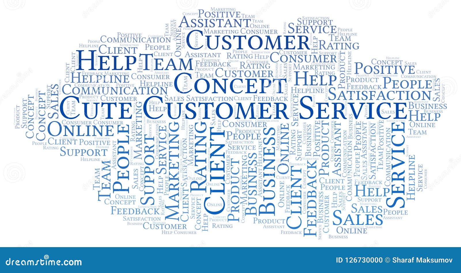 Cute Customer Service Word Cloud. Stock Illustration - Illustration of ...