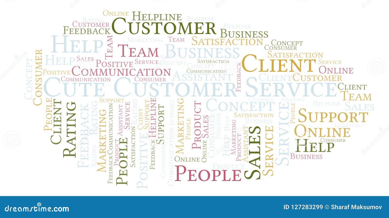 Cute Customer Service Word Cloud. Stock Illustration - Illustration of ...