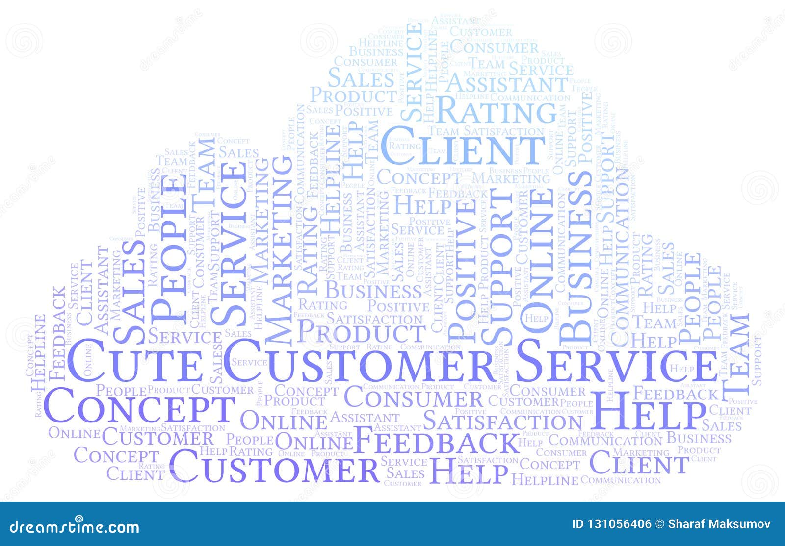 Cute Customer Service Word Cloud. Stock Illustration - Illustration of ...