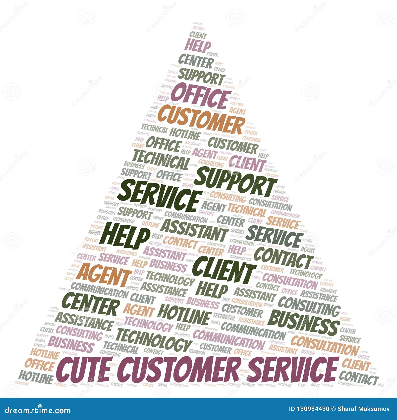 Cute Customer Service Word Cloud. Stock Illustration - Illustration of ...