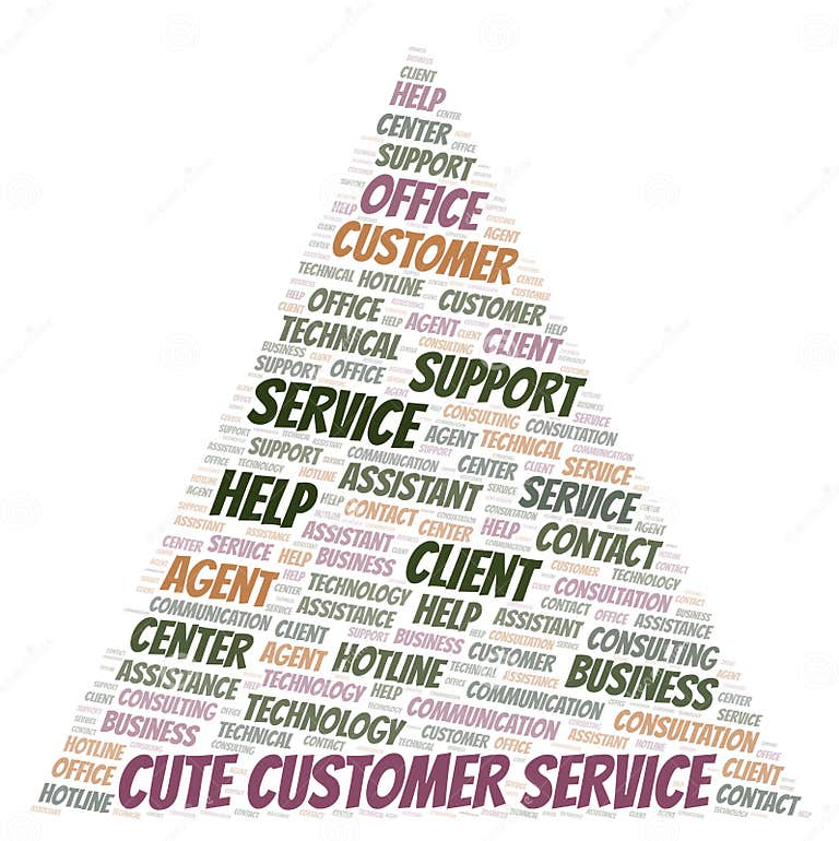 Cute Customer Service Word Cloud. Stock Illustration - Illustration of ...