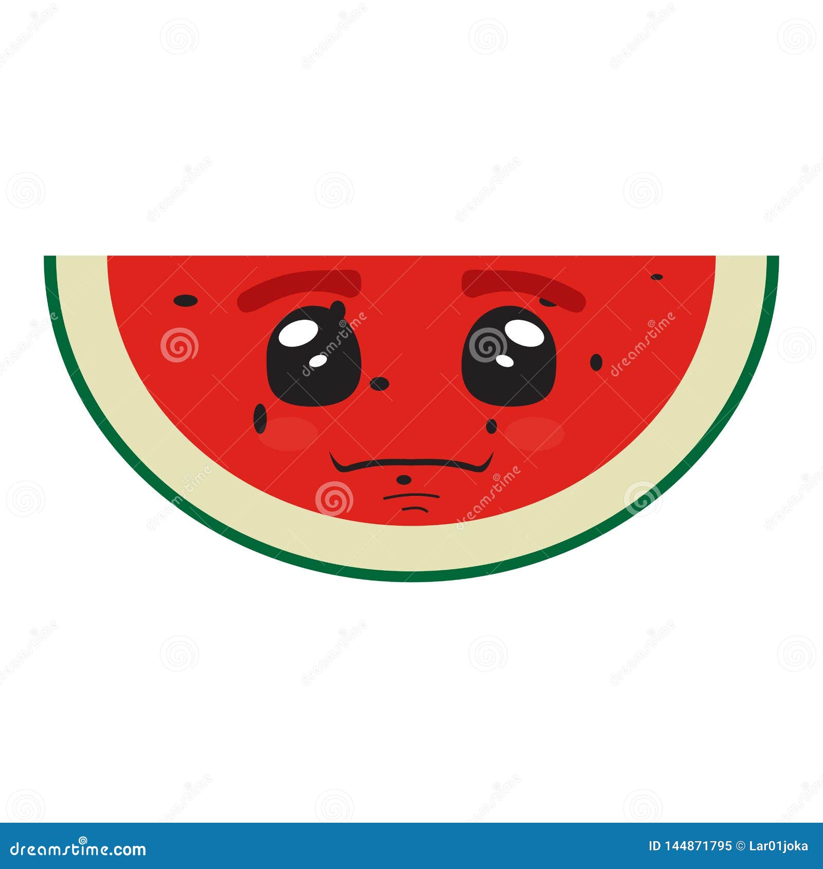 Cute Cut Watermelon Cartoon Stock Vector - Illustration of face, humor ...