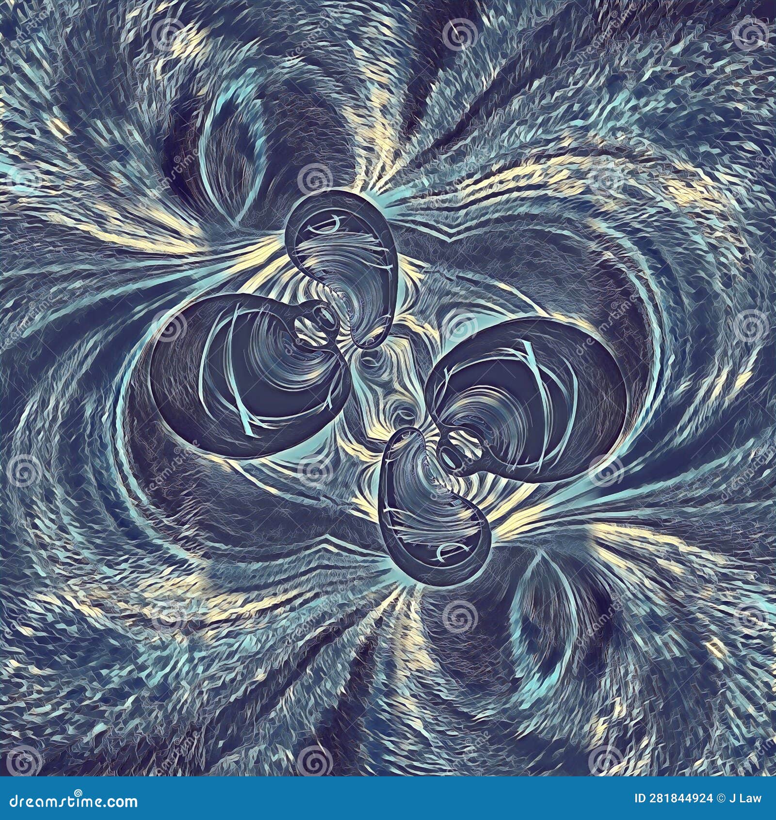 Cute Cyclone Doodle Style Blue Grey Ice Sculpture Stock Illustration ...