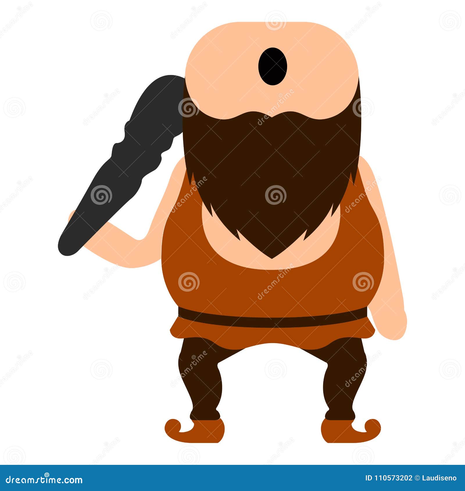 Cute cyclops icon stock vector. Illustration of fantasy - 110573202