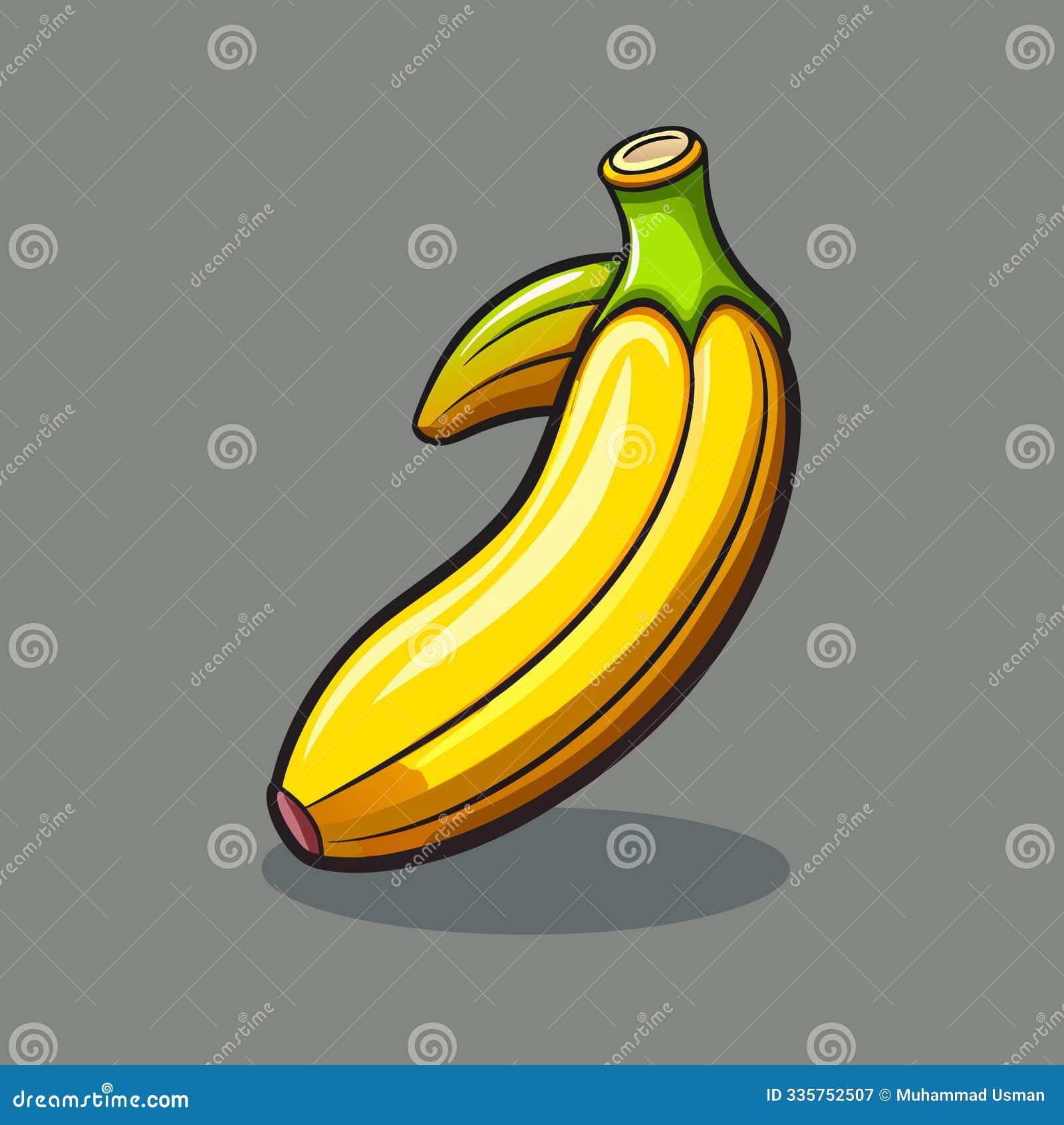 Cute 2D and 3D Cartoon Banana Fruit Vector Icon Illustration Stock ...