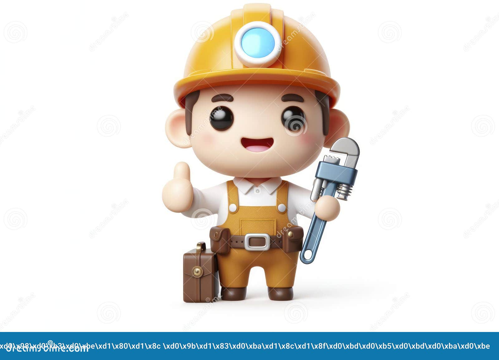 Cute 3d Character Plumber Isolated Solid White Background. Ai ...