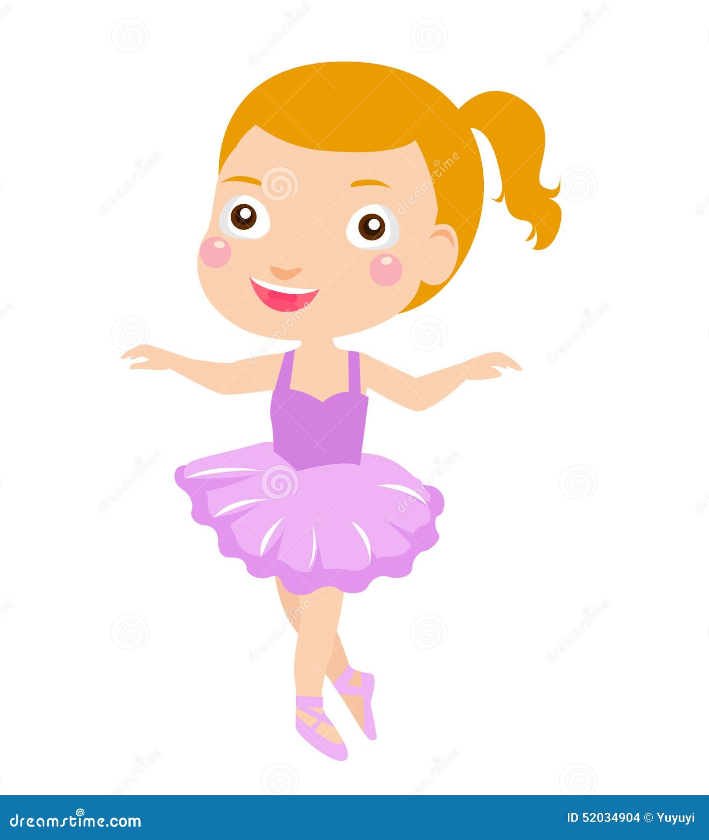 Cute dancing girl stock vector. Illustration of child - 52034904
