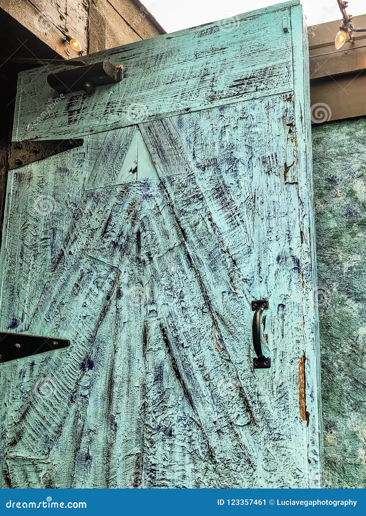 Decorated Old Door with Triangles Stock Image - Image of wooden, door ...