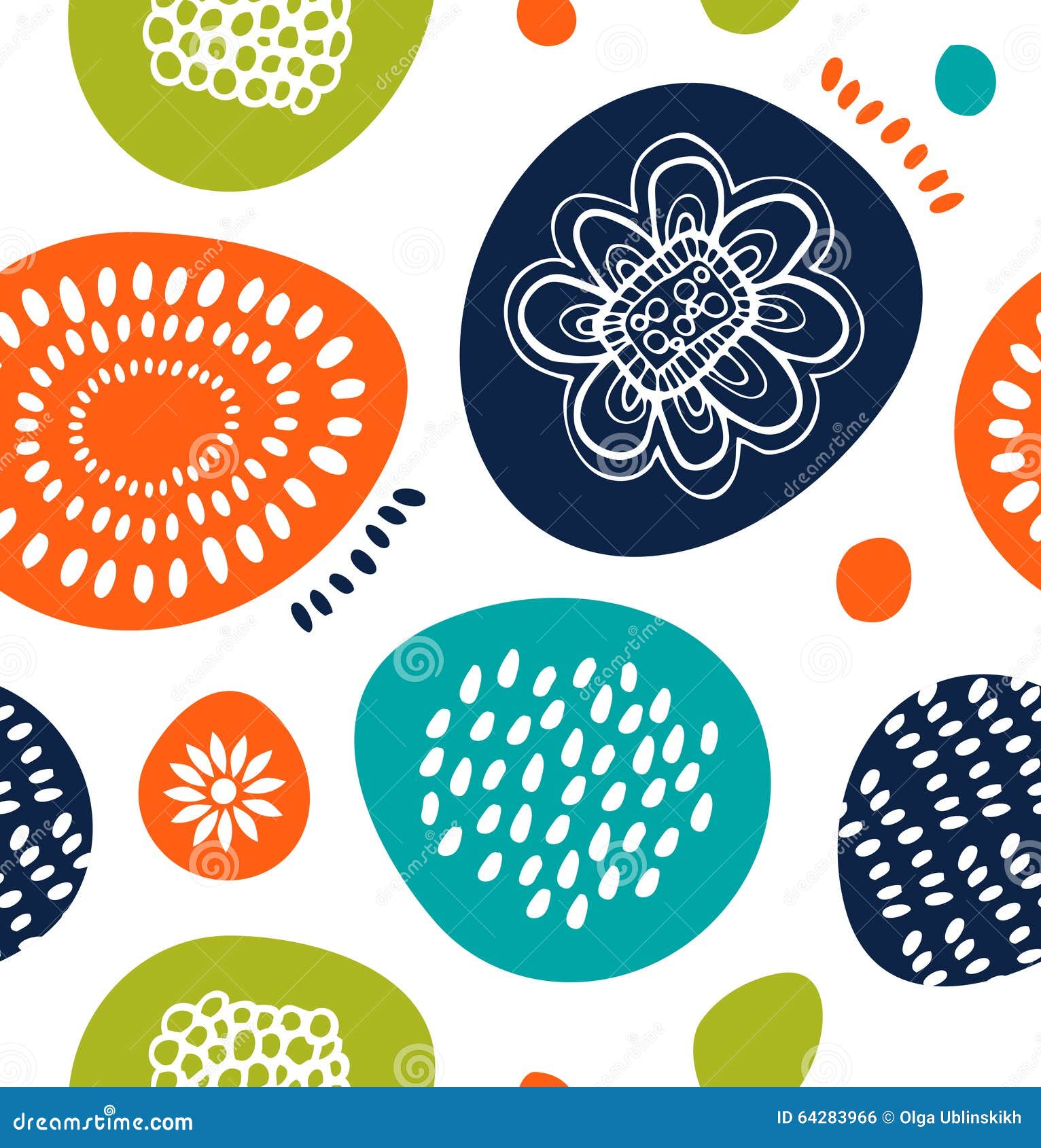 Cute Decorative Pattern in Scandinavian Style. Abstract Background with ...