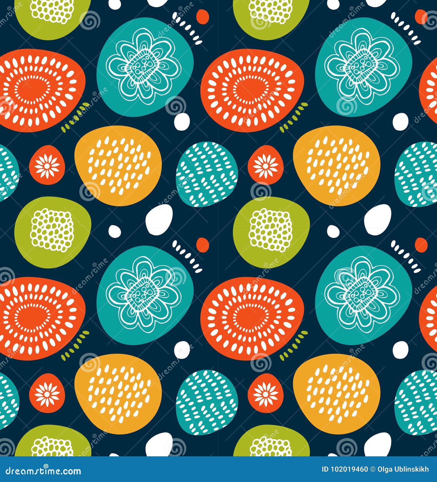 Cute Decorative Pattern in Scandinavian Style. Abstract Background with ...