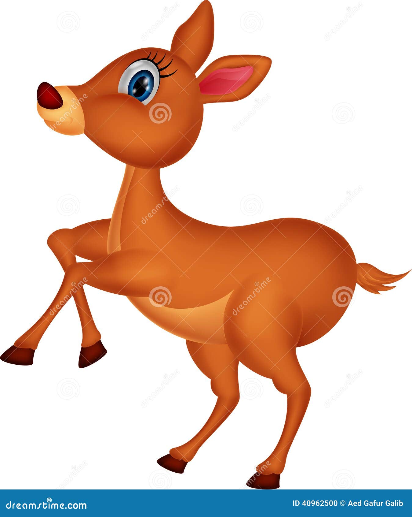 Cute deer cartoon stock vector. Illustration of large - 40962500