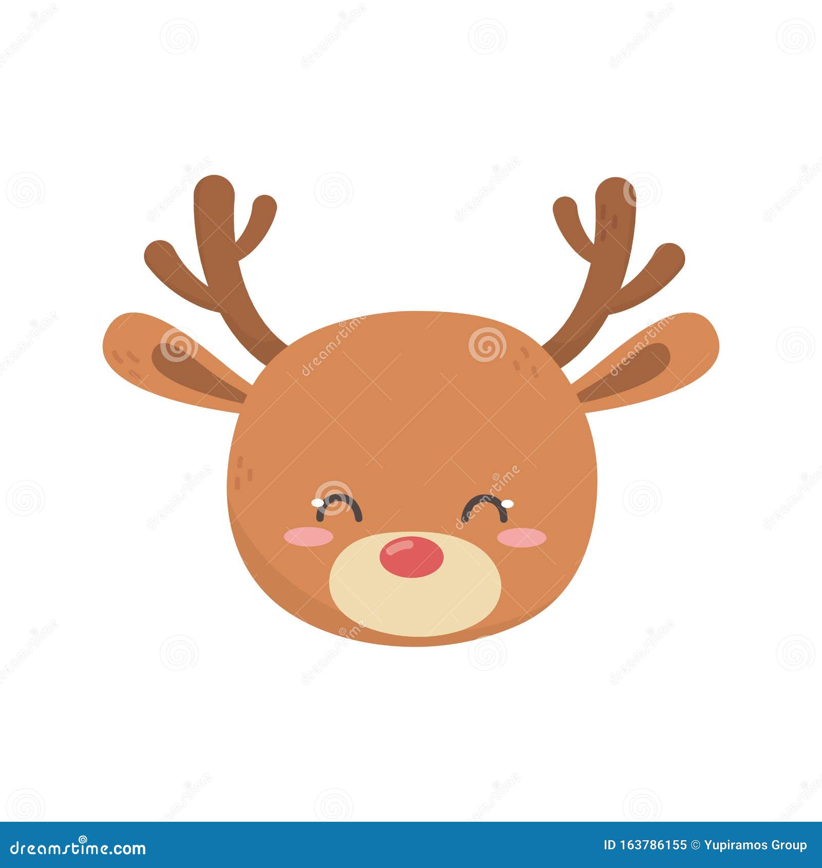Reindeer Head Cartoon