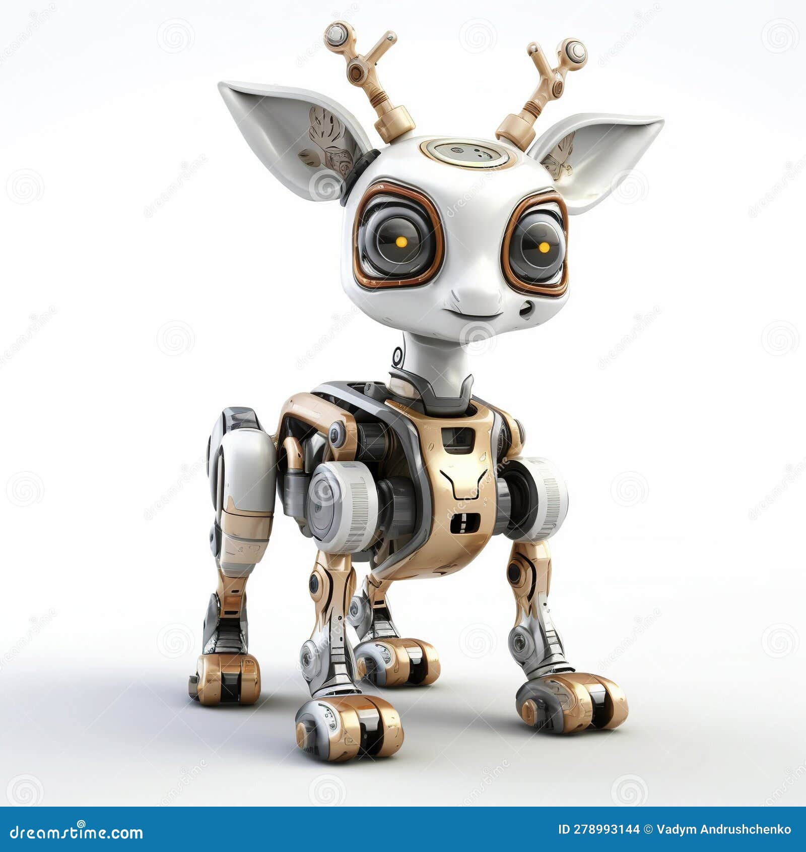 Robotic Deer: A Stunning 3d Illustration In Black And White ...