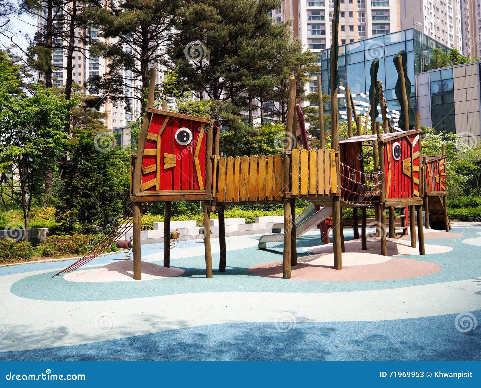 Cute Design Playground at the Park Stock Image - Image of childish ...