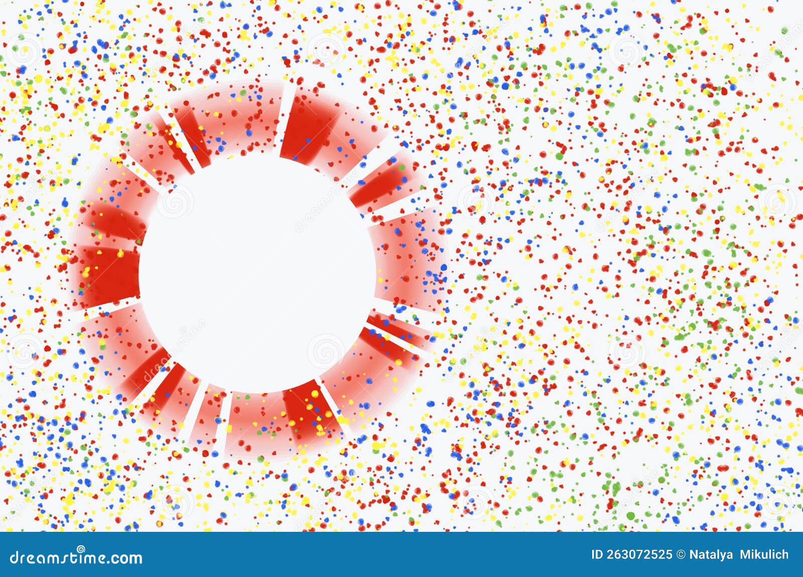 Cute Design with Rainbow Pattern. Chaotic Uneven Spots or Seamless Dots ...