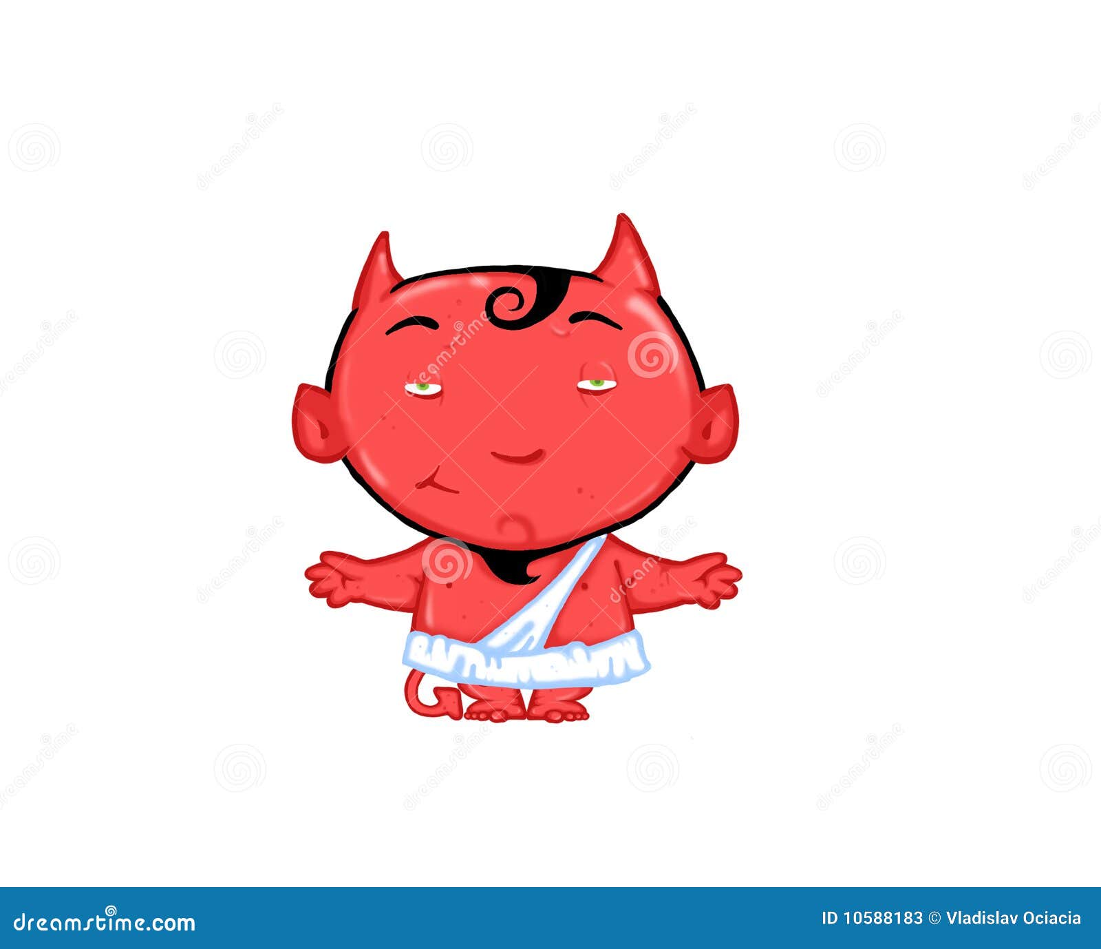Cute Devil stock illustration. Illustration of body, demon - 10588183