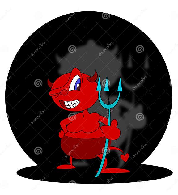 Cute devil stock vector. Illustration of cartoon, deamon - 7422115