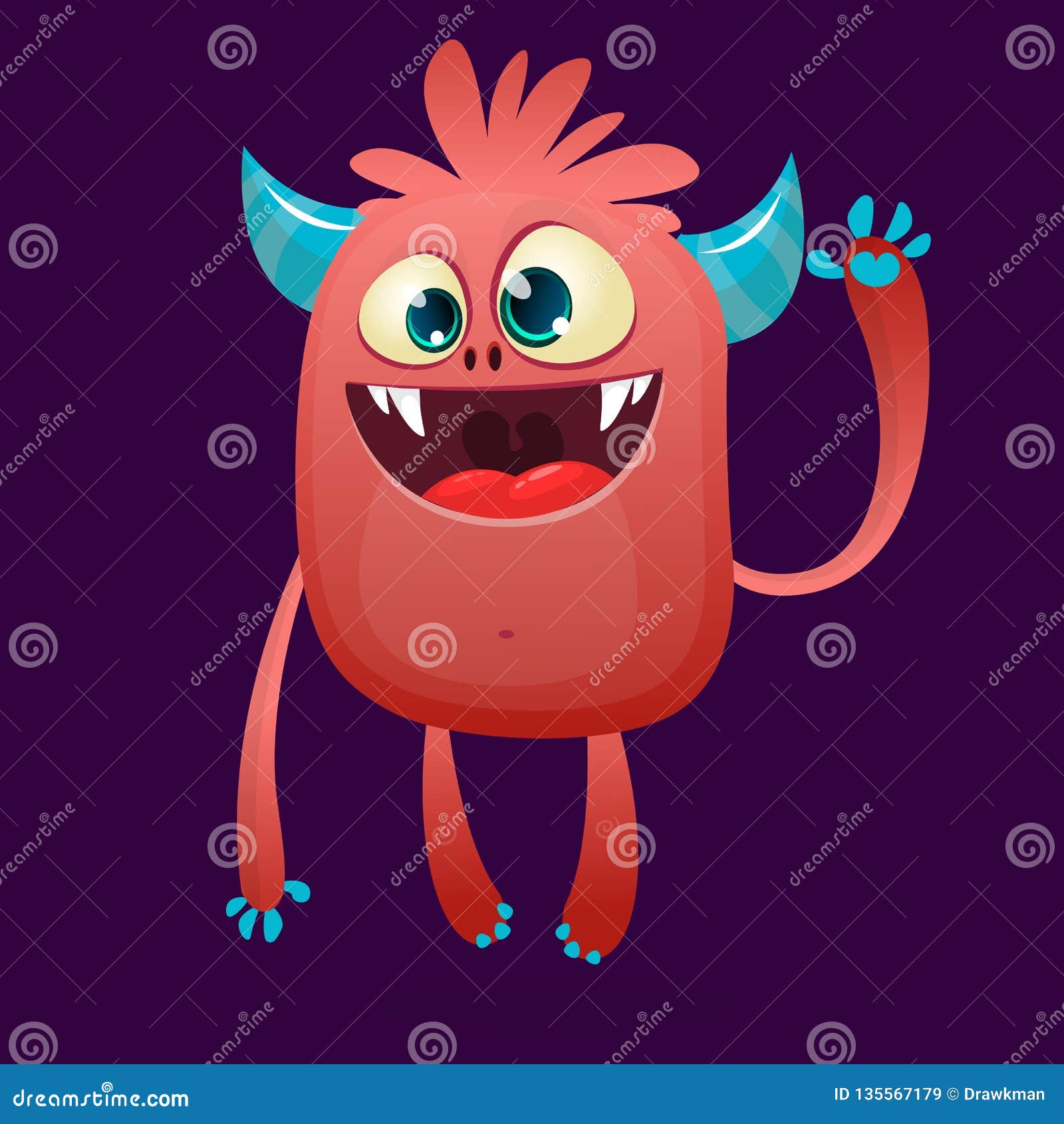 Cute Devil Cartoon Character. Halloween Illustration Stock Vector ...