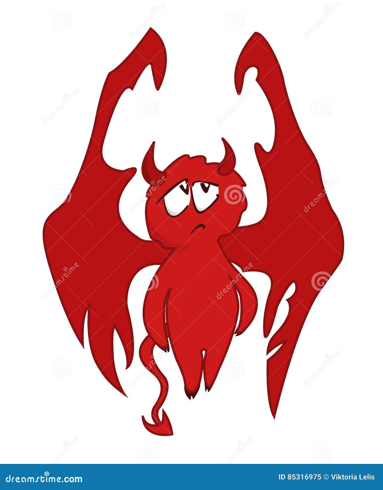 A cute devil stock illustration. Illustration of little - 85316975