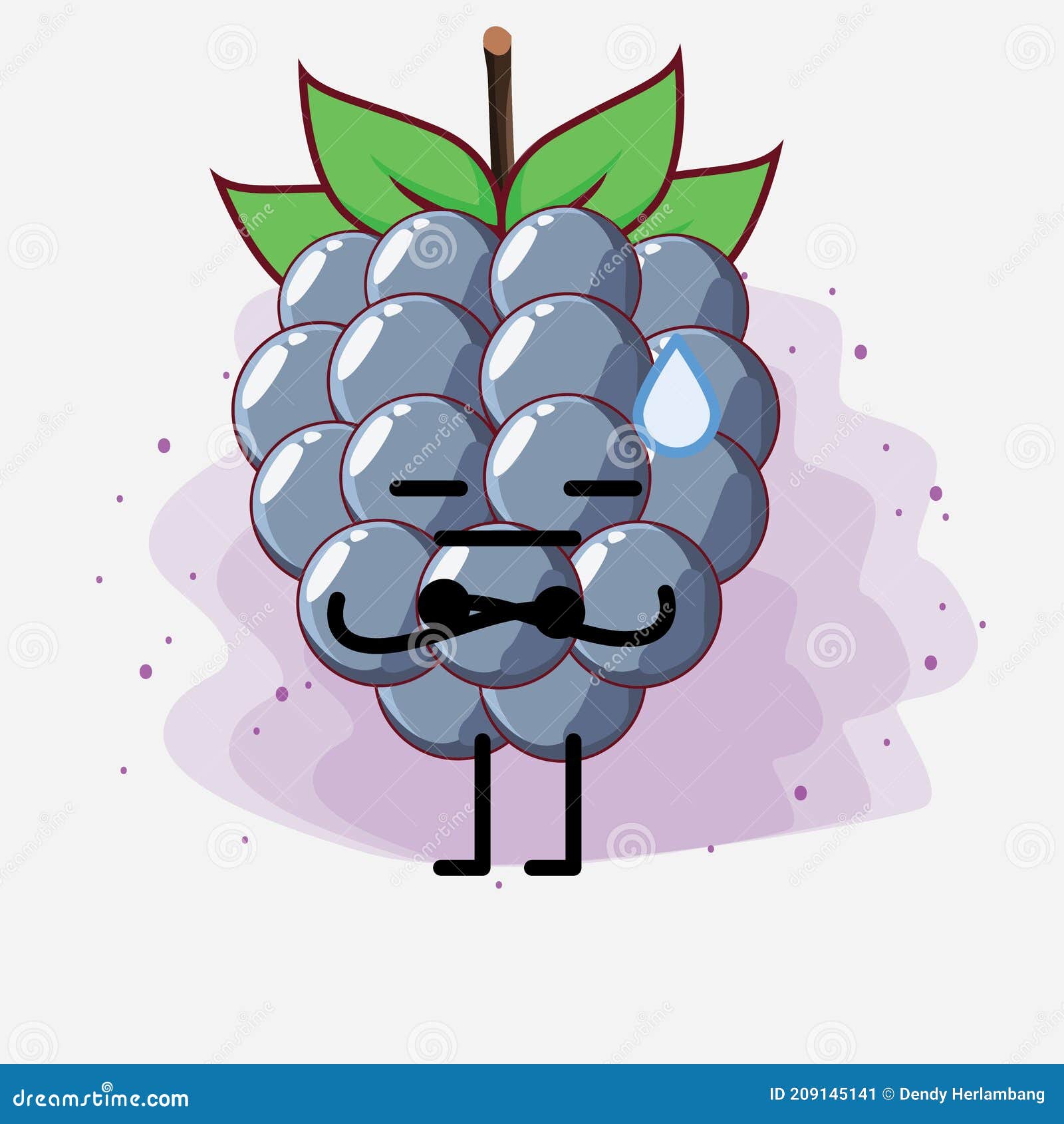 Cute Dewberry Fruit Character Illustration Stock Illustration ...